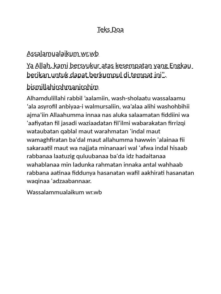 Teks Doa | PDF