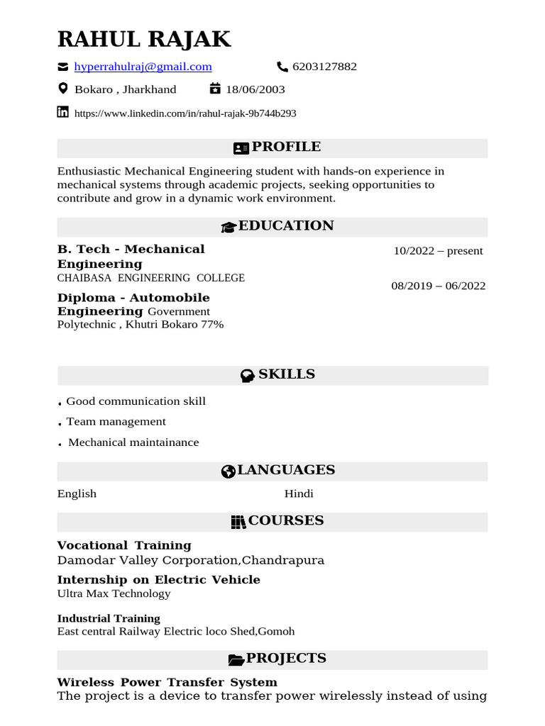 Rahul Resume 2 | PDF