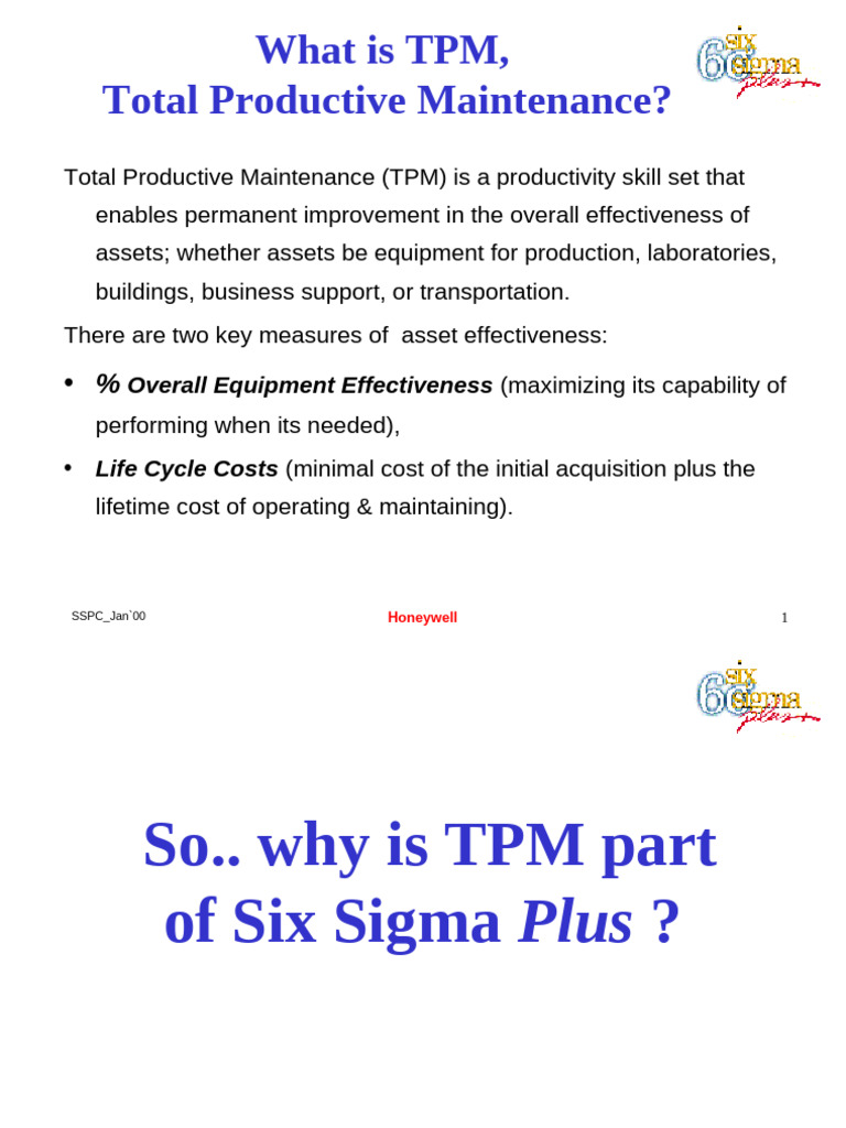 Total Productive Maintenance Overview | PDF | Reliability Engineering