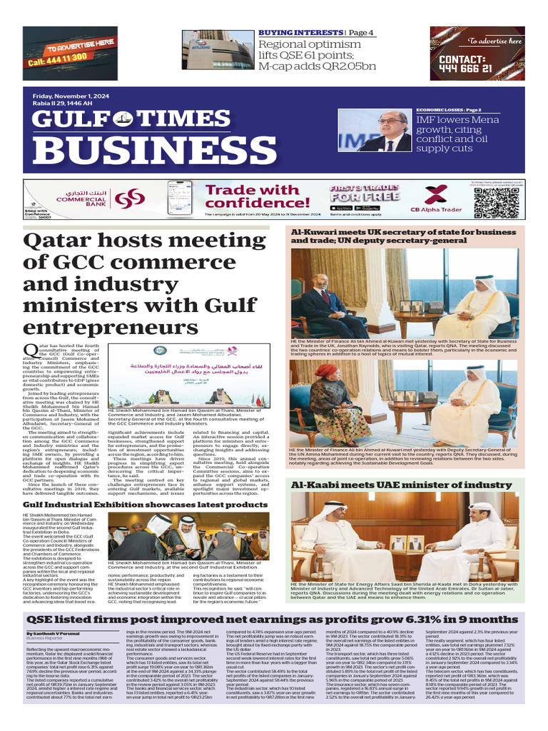 Gulf Times Qatar Business | PDF | Swing State | Opec