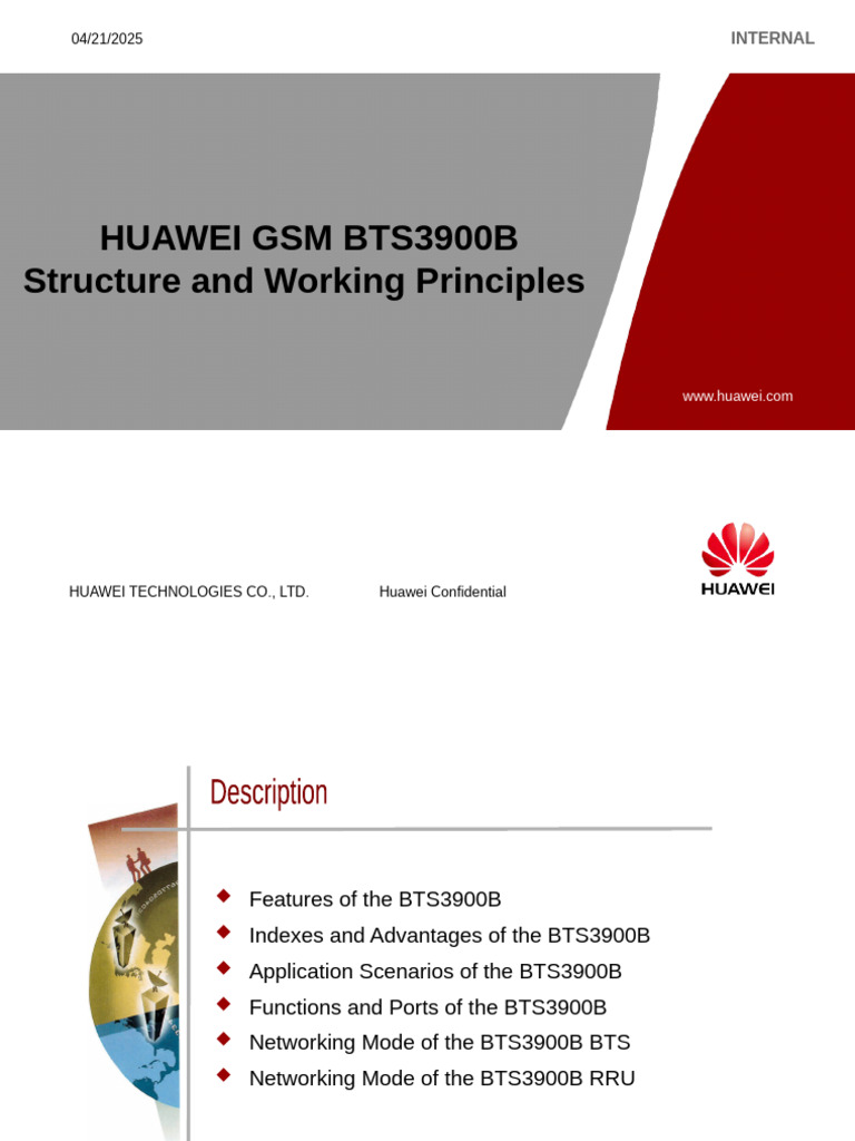 HUAWEI GSM BTS3900B Structure and Working Principles | PDF | Power Supply | Humidity