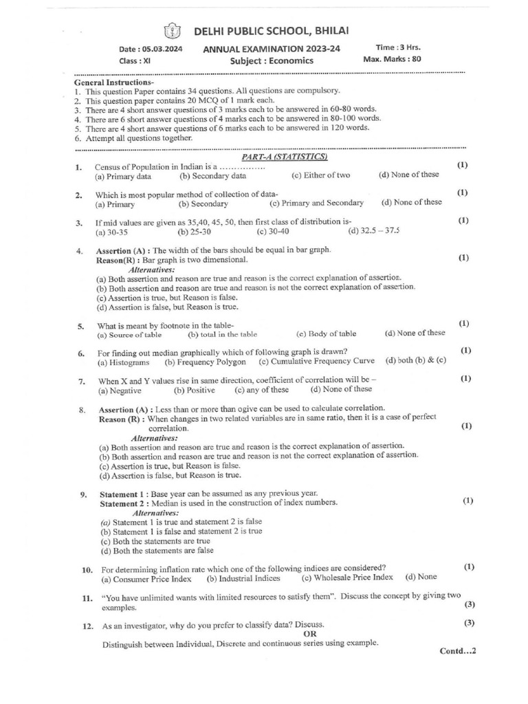 Business and Eco PYQ 24-Output | PDF | Demand | Economic Equilibrium