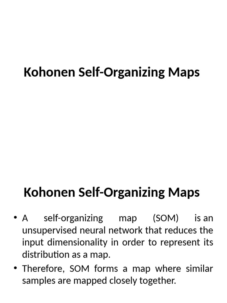 Self Organizing Maps (SOM) | PDF | Statistical Classification | Artificial Intelligence
