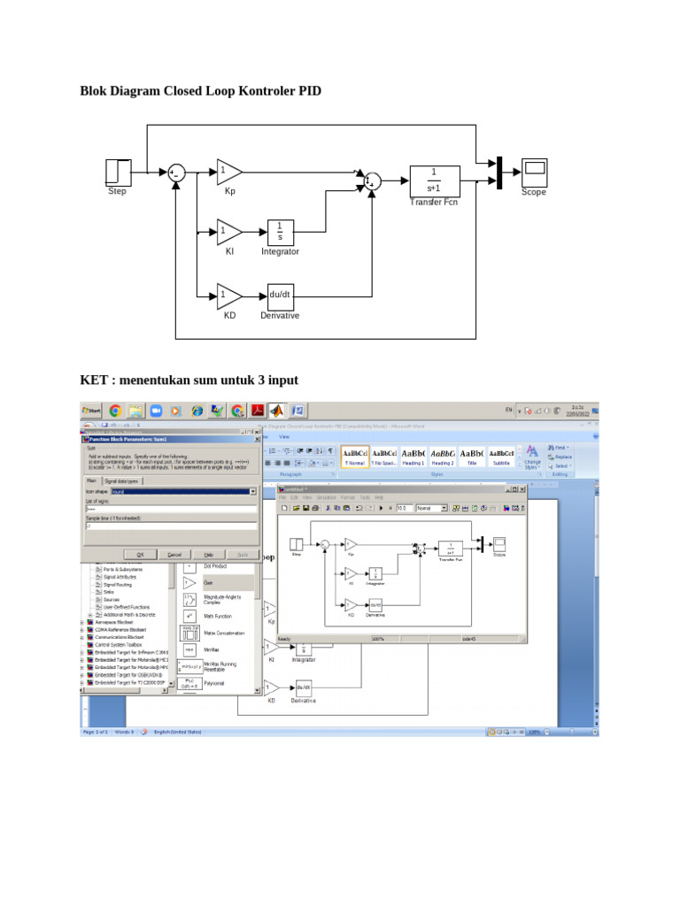 Blok Diagram Closed Loop Kontroler PID (4) | PDF