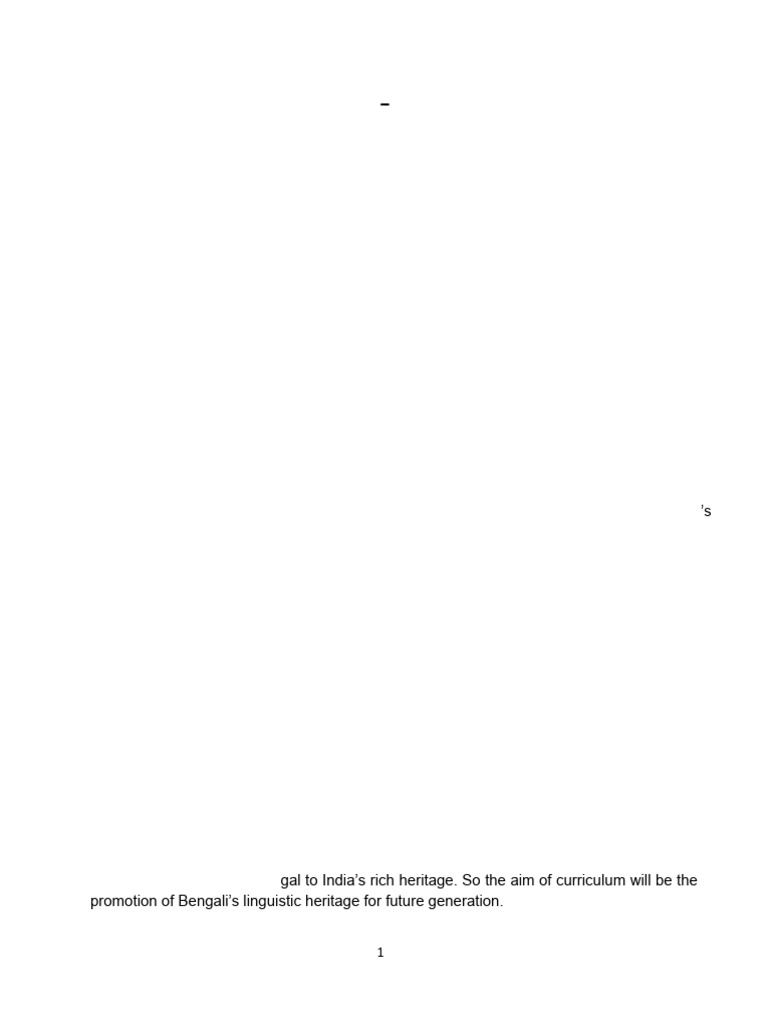 Bengali SrSec 2025-26 | PDF | Multiple Choice | Human Communication