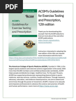 ACSM - Guidelines - For - Exercise - Testing Tenth Ed PDF | PDF