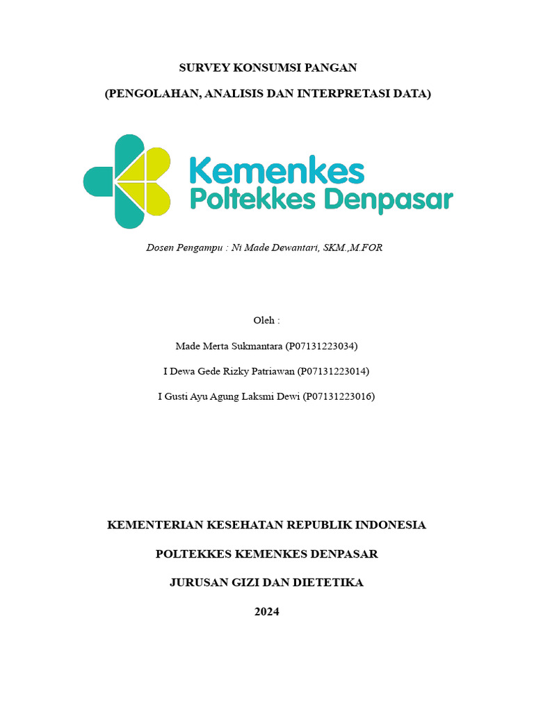 SURVEY KONSUMSI PANGAN x1 | PDF