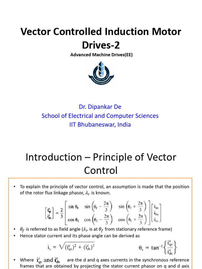 Vector Control in Induction Motors | PDF | Electric Motor | Inductance