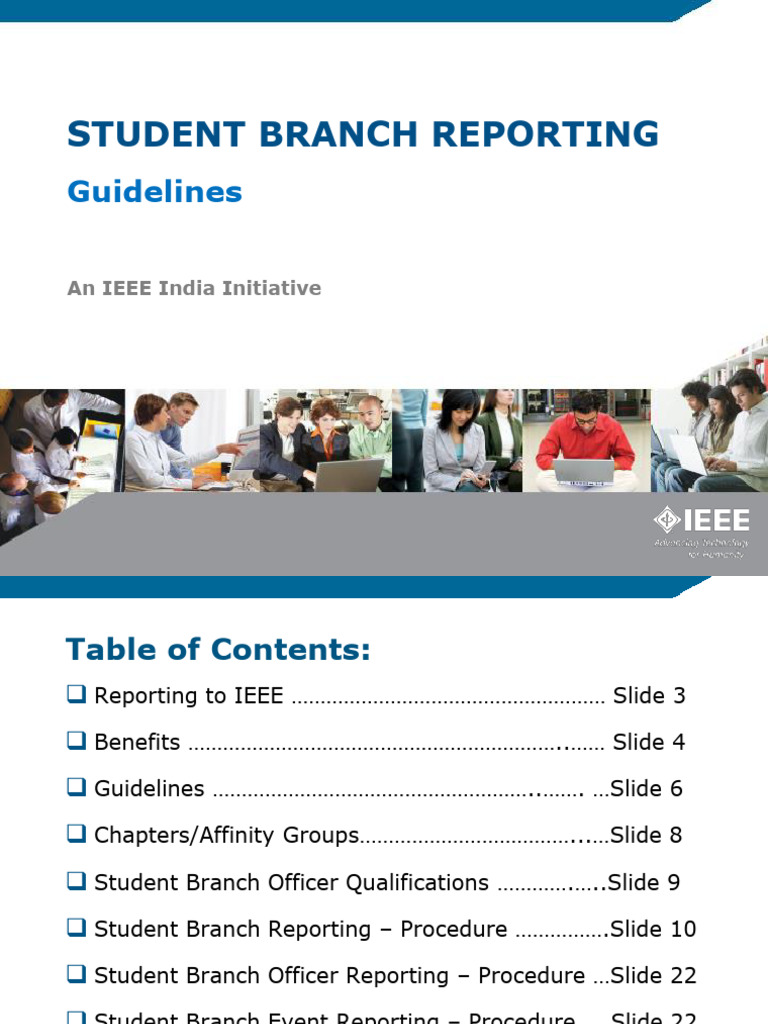 IEEE Student Branch Reporting Guide | PDF