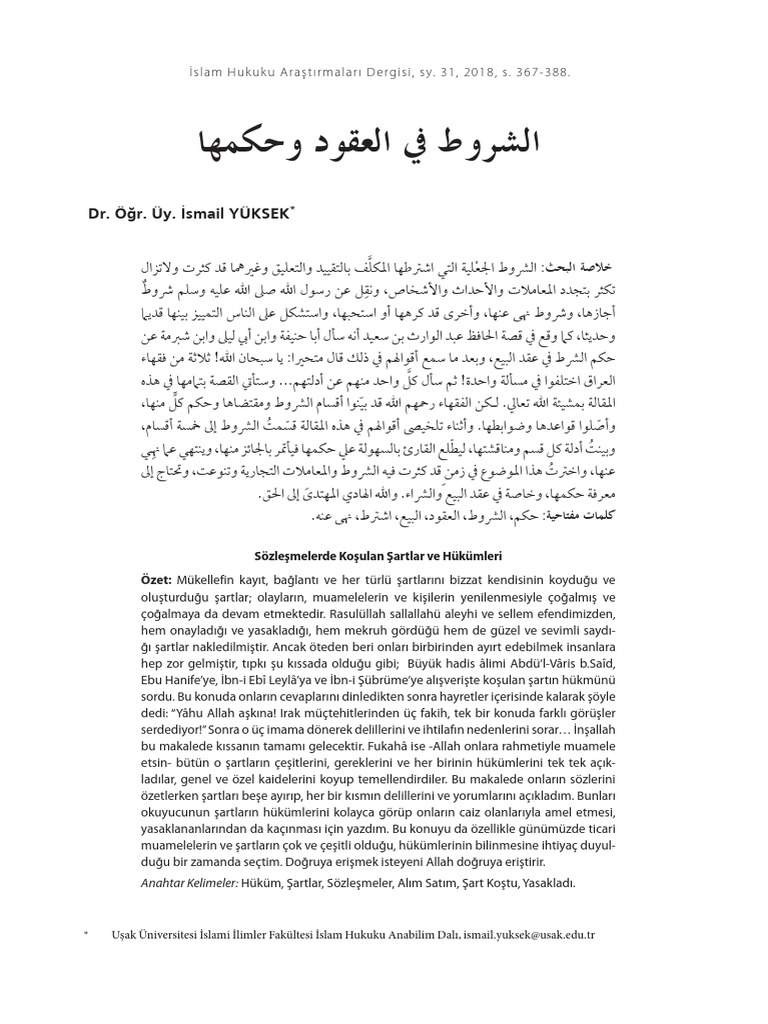 S Zle Melerde Ko Ulan Artlar Ve H K Mleri (#1223203) - 2848410 | PDF