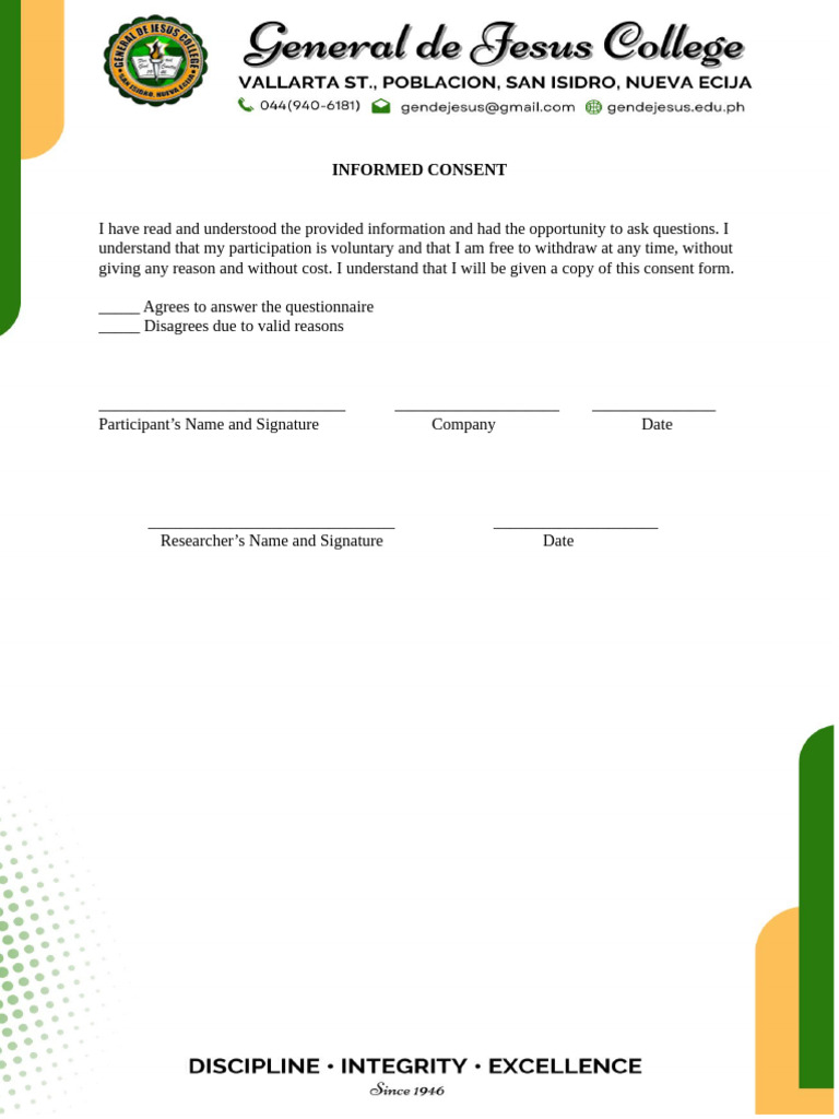 Consent Form | PDF