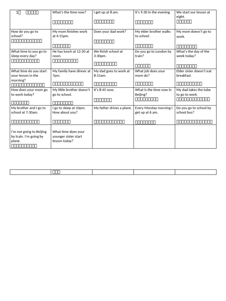 Family Daily Routine Examples | PDF | Meal | Eating Behaviors Of Humans