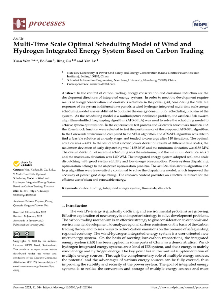 Multi Time Scale Optimal Scheduling Model of Wind and 3jlqthth | PDF | Wind Power | Energy ...
