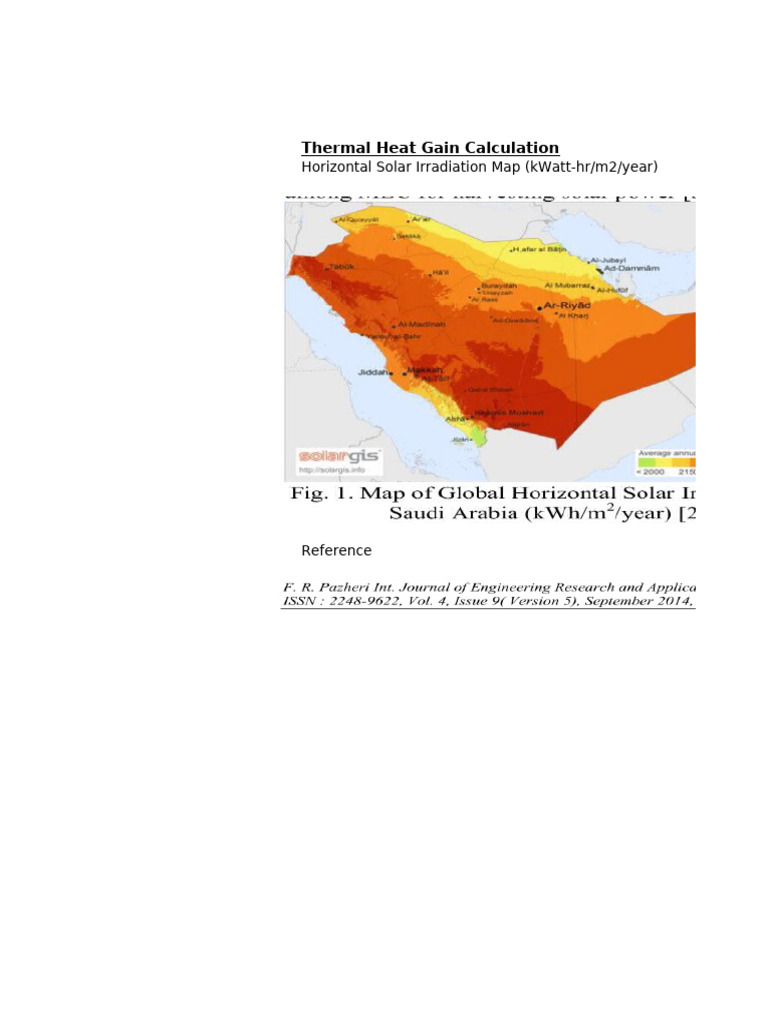 Thermal Heat Gain Calculation | PDF | Applied And Interdisciplinary ...