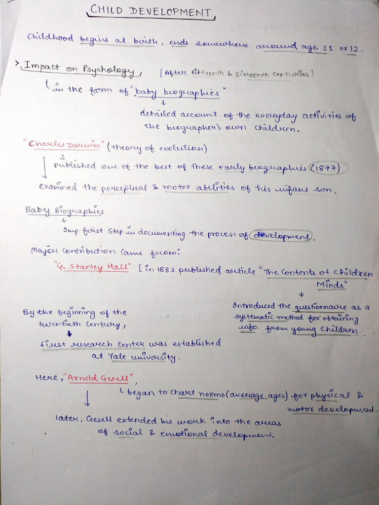 Developmental psychology notes | PDF