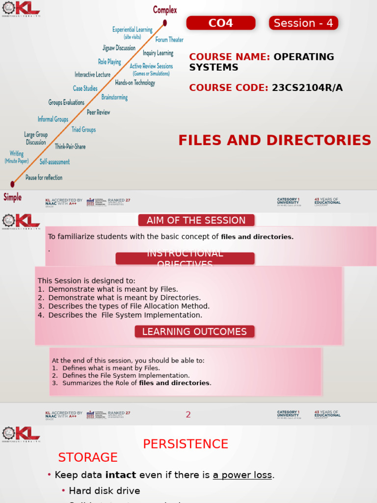 OS CO4 S4 FileDirectories FileSystemImplementation | PDF | File System | Computer File