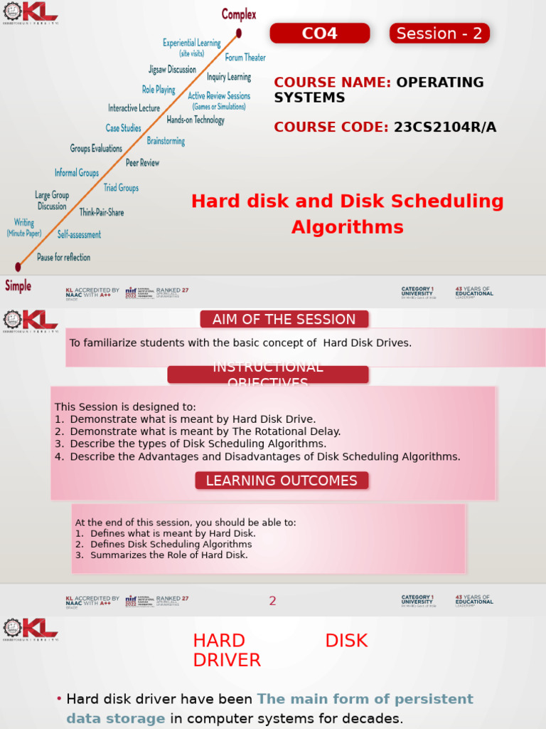 Os Co4 s2 Harddisk Disk Scheduling | PDF | Hard Disk Drive | Data