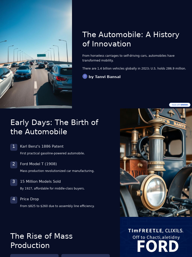 The Automobile A History of Innovation | PDF | Car | Toyota