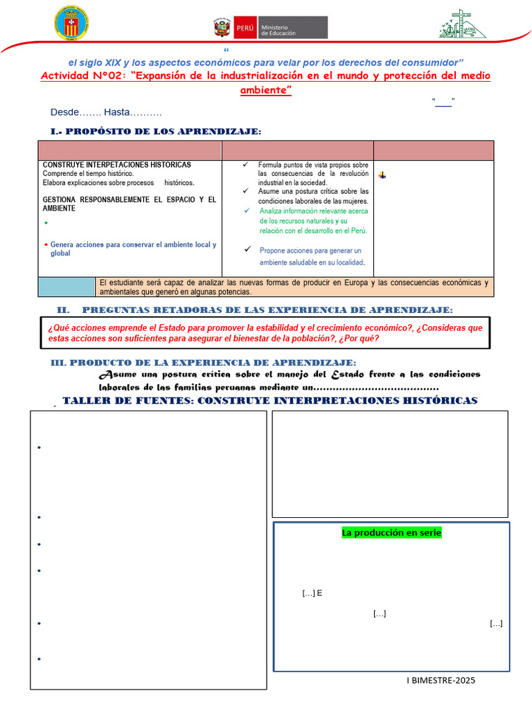 Guía de Aprendizaje 02 - Ua 01 | PDF | Entorno natural | Revolución industrial