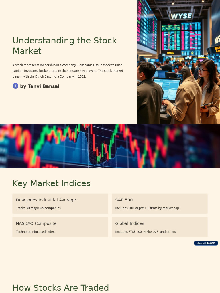 Understanding the Stock Market | PDF | Investing | Stock Market
