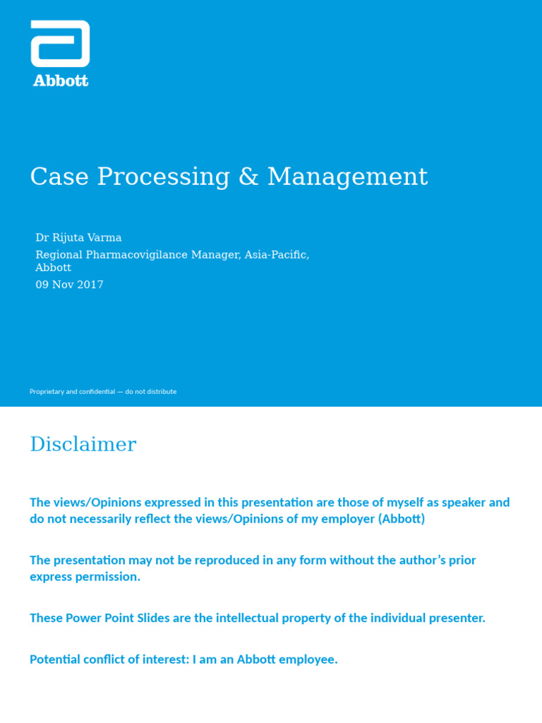 Case Processing Steps in Pharmacovigilance | PDF | Pharmacovigilance ...