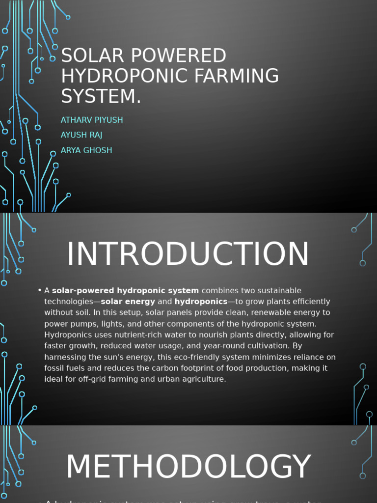 Solar Powered Hydroponic Farming System-1 | PDF | Hydroponics | Nutrients