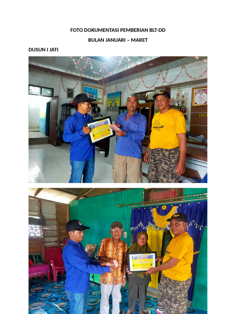 Foto Dokumentasi Pemberian BLT | PDF