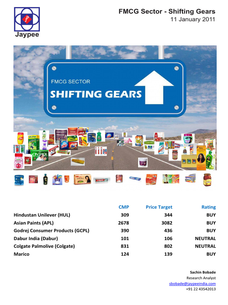 FMCG Sector Report- 11th January, 2011- Sample for Projects | PDF | Inflation