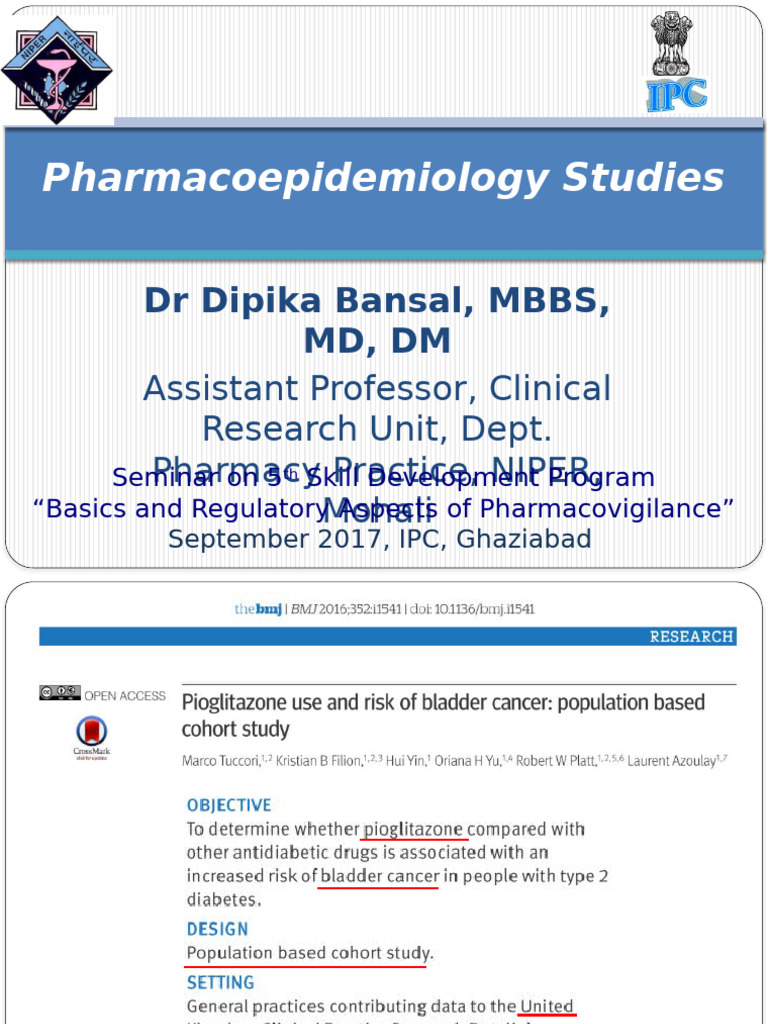 Cohort vs. Case-Control in Pharmacoepidemiology | PDF | Cohort Study ...