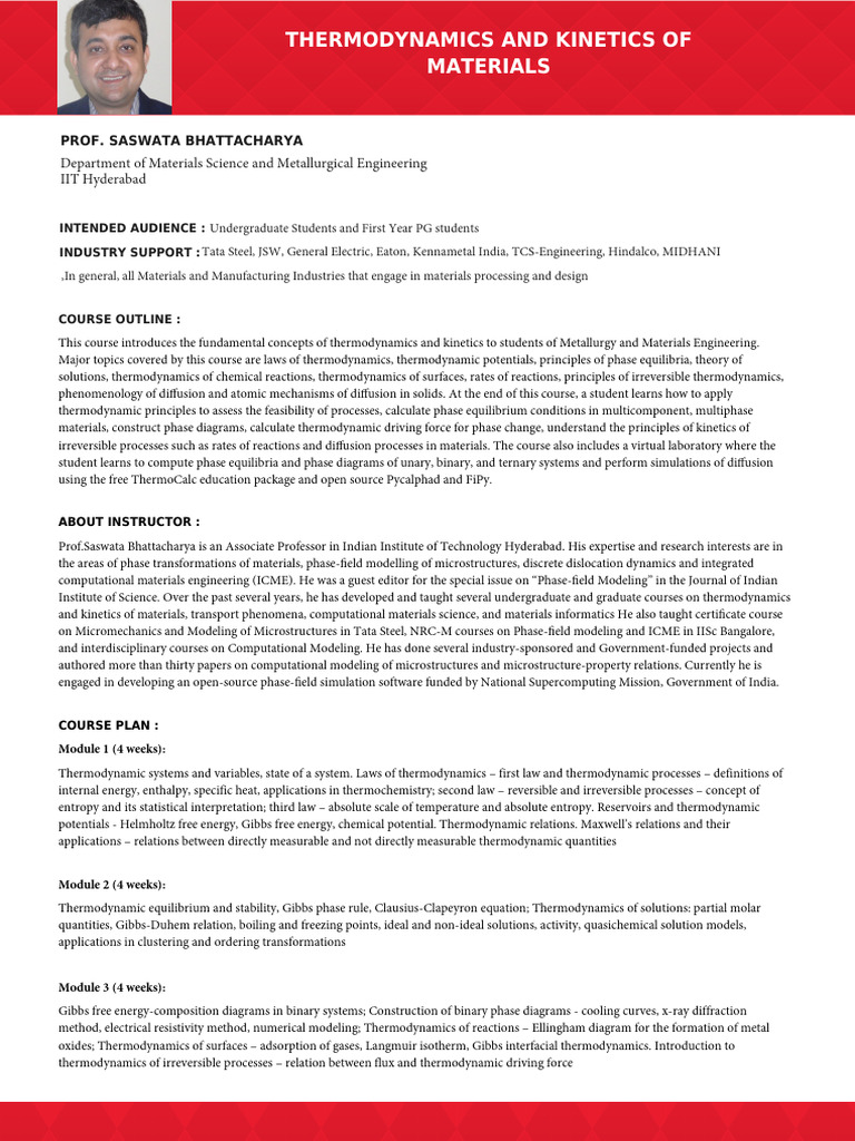 Thermodynamics and Kinetics in Materials | PDF | Gibbs Free Energy ...