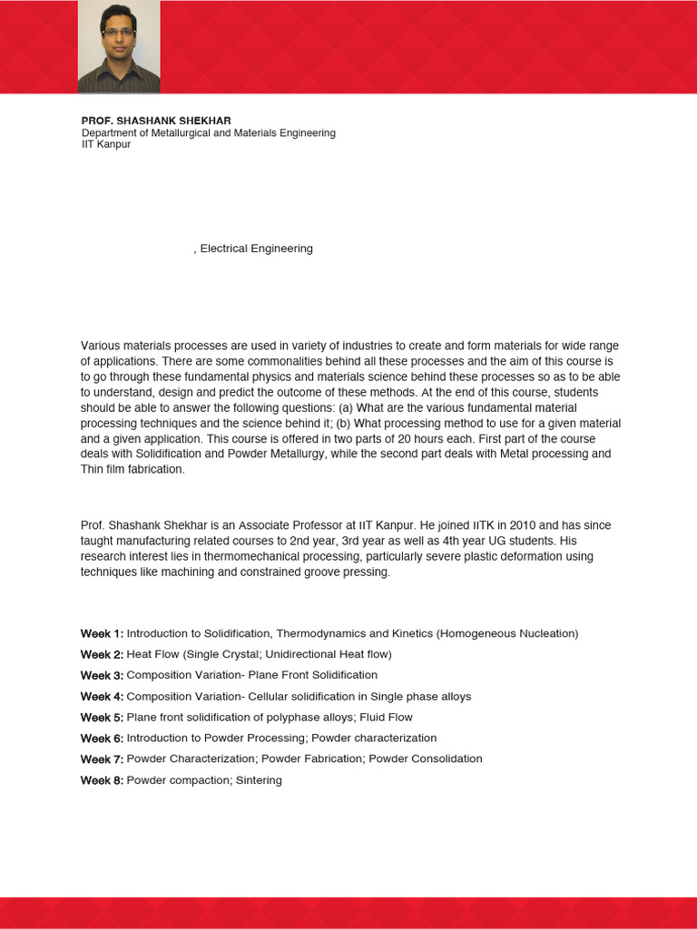 Materials Processing | PDF