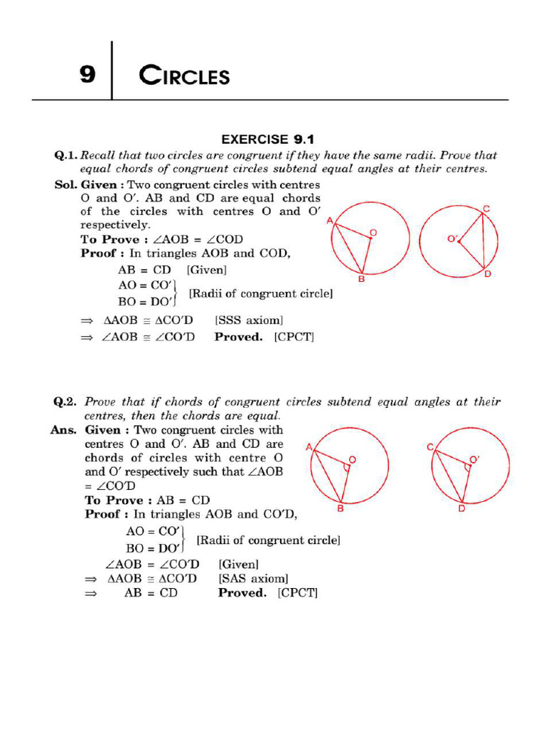 Math (IX) Ch - 9 circle 2024 - 25 | PDF