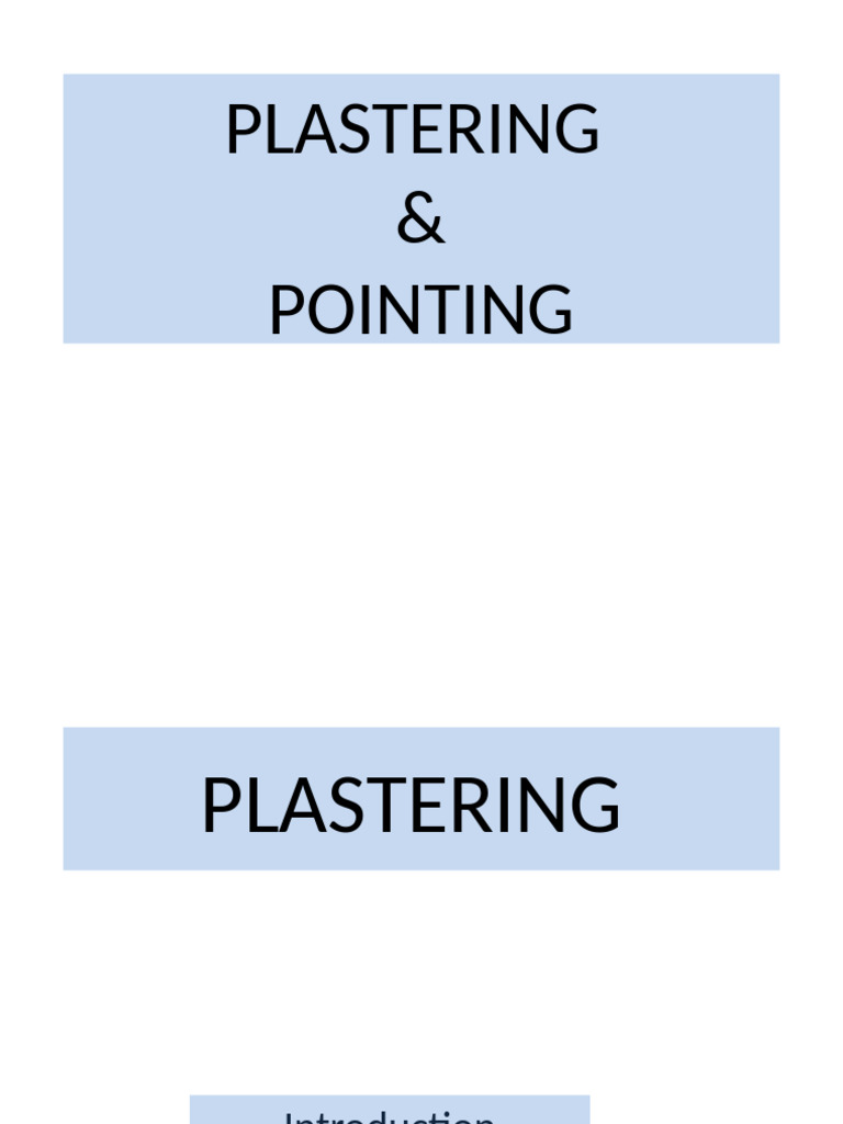 Plastering, Pointing | PDF | Plaster | Lime (Material)