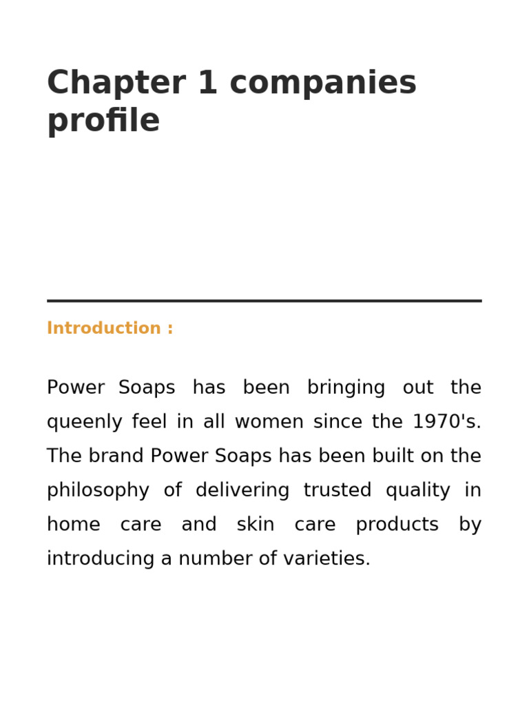 Internship Rough Report | PDF | Soap | Chemical Substances