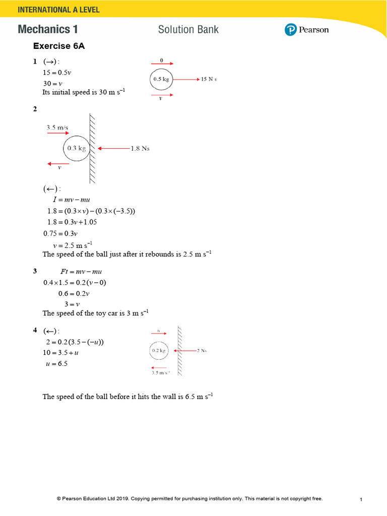 M1 Chapter 6 Momentum and Impulse | PDF | Momentum | Collision