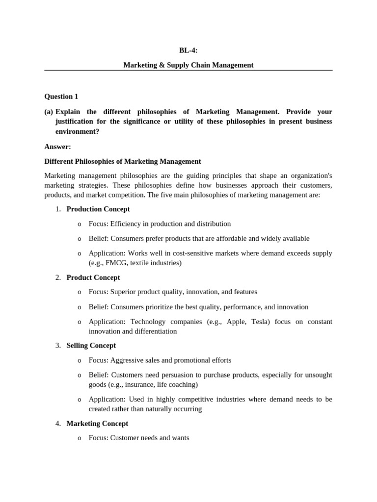 Assignment - Doc - BL-4 MSCM - 26012025124009 | PDF | Supply Chain | Marketing