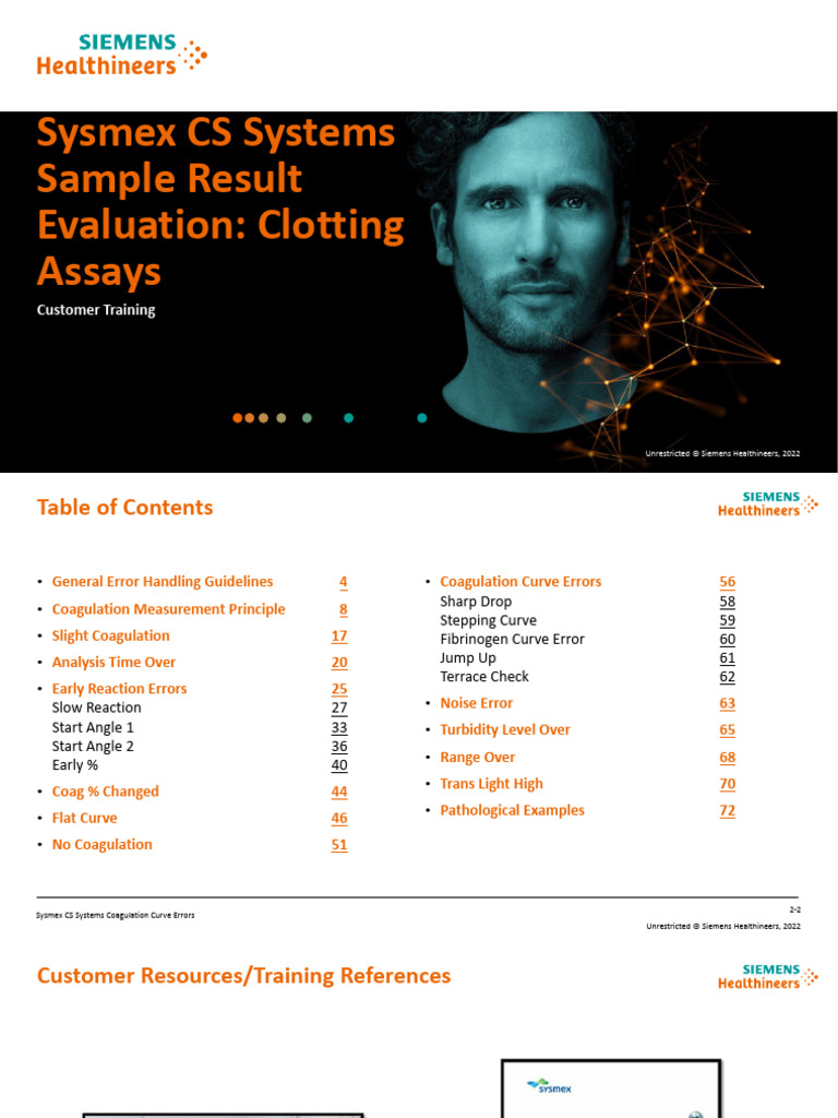 T05012.002 Sysmex CS Systems Sample Result Evaluation Clotting Assays ...