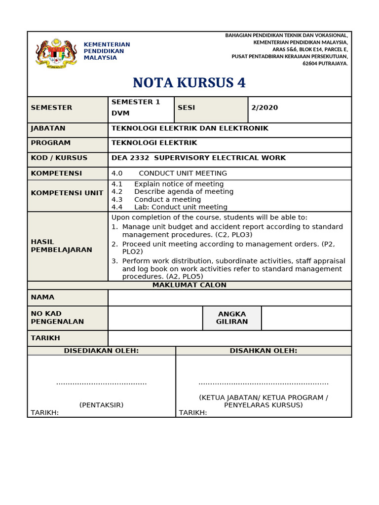 2332 Nota Kursus 4 | PDF