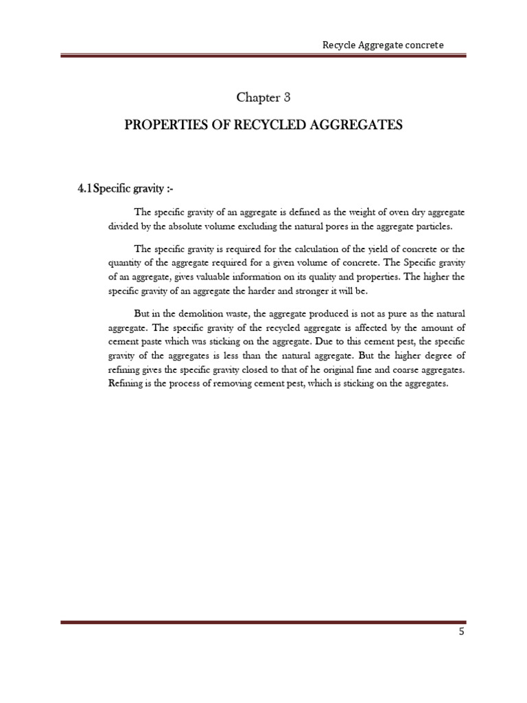Recycled Concrete Aggregate - SG | PDF
