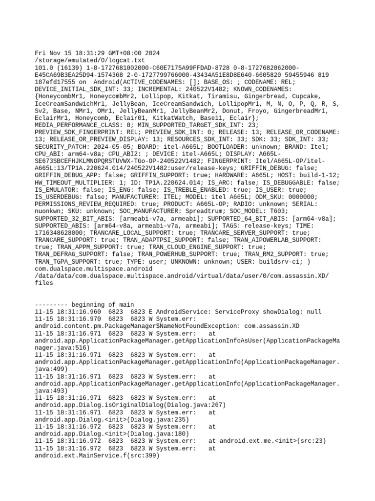 Logcat | PDF | Operating System Technology | Computing