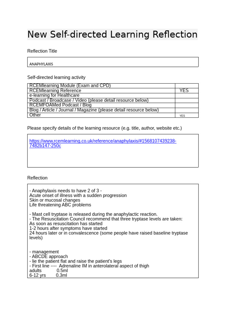 SDL - Anaphylaxis | PDF