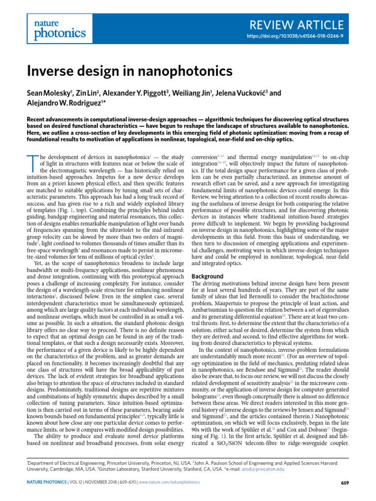 Inverse Design Review | PDF | Mathematical Optimization | Applied And ...