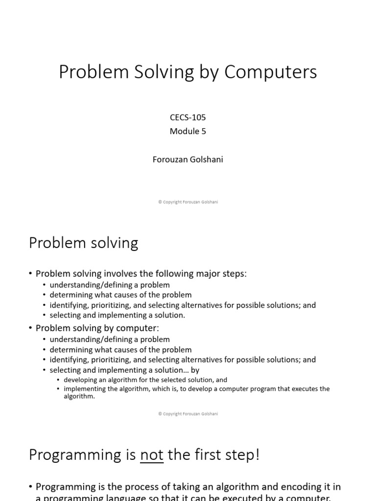 Module 5 (105) Problem Solving | PDF | Queue (Abstract Data Type) | Computer Science