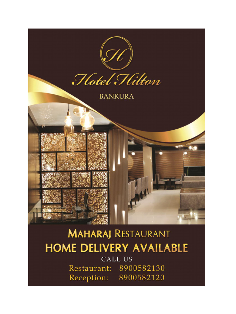 Hotel-Hilton Home-Delivery Menu-Brochure 01 | PDF