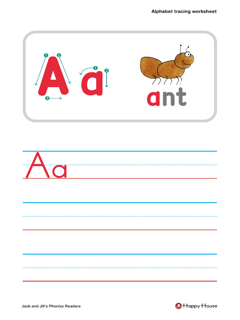 JJ Alphabet Tracing Worksheet | PDF