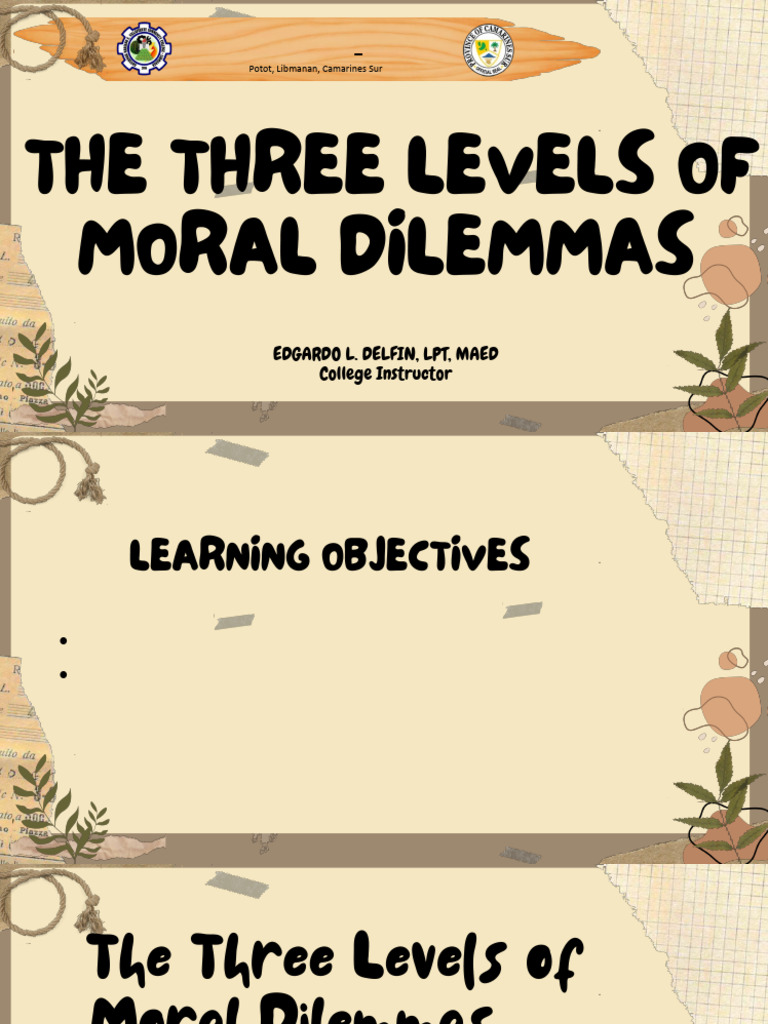 Three Types of Moral Dilemmas | PDF | Employment | Autonomy