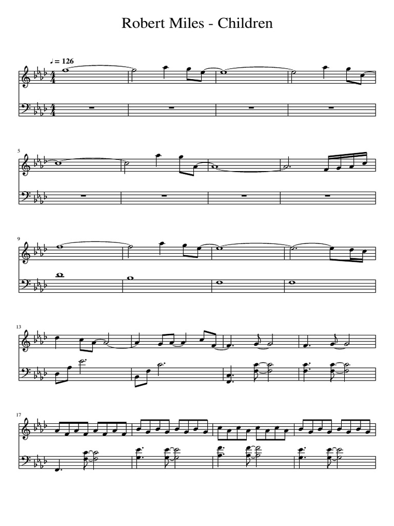 Robert Miles - Children Sheet Music | PDF