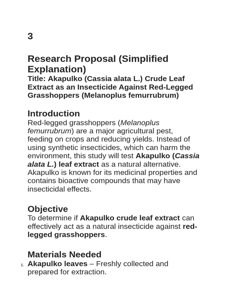 Akapulko Extract as Natural Insecticide | PDF
