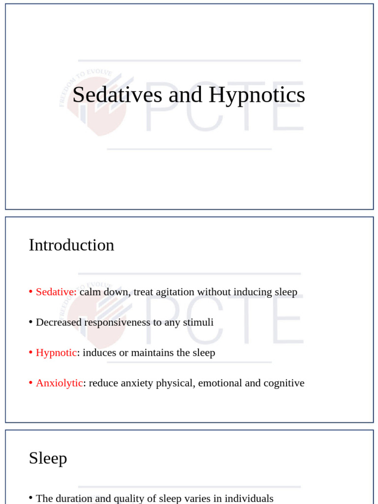 Sedatives and Hypnotics | PDF | Benzodiazepine | Schizophrenia