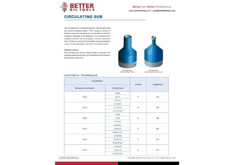 Circulation Sub | PDF